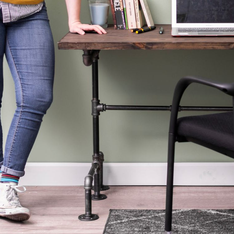 DIY Pipe Desks | PIPE DECOR | Industrial Pipe Desks