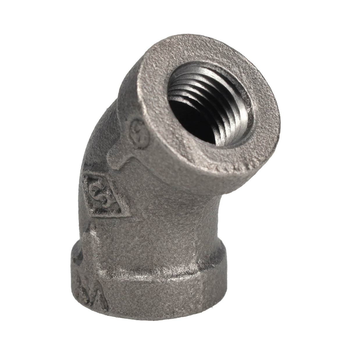 1/8 in. Black 45 Degree Elbow — PIPE DECOR