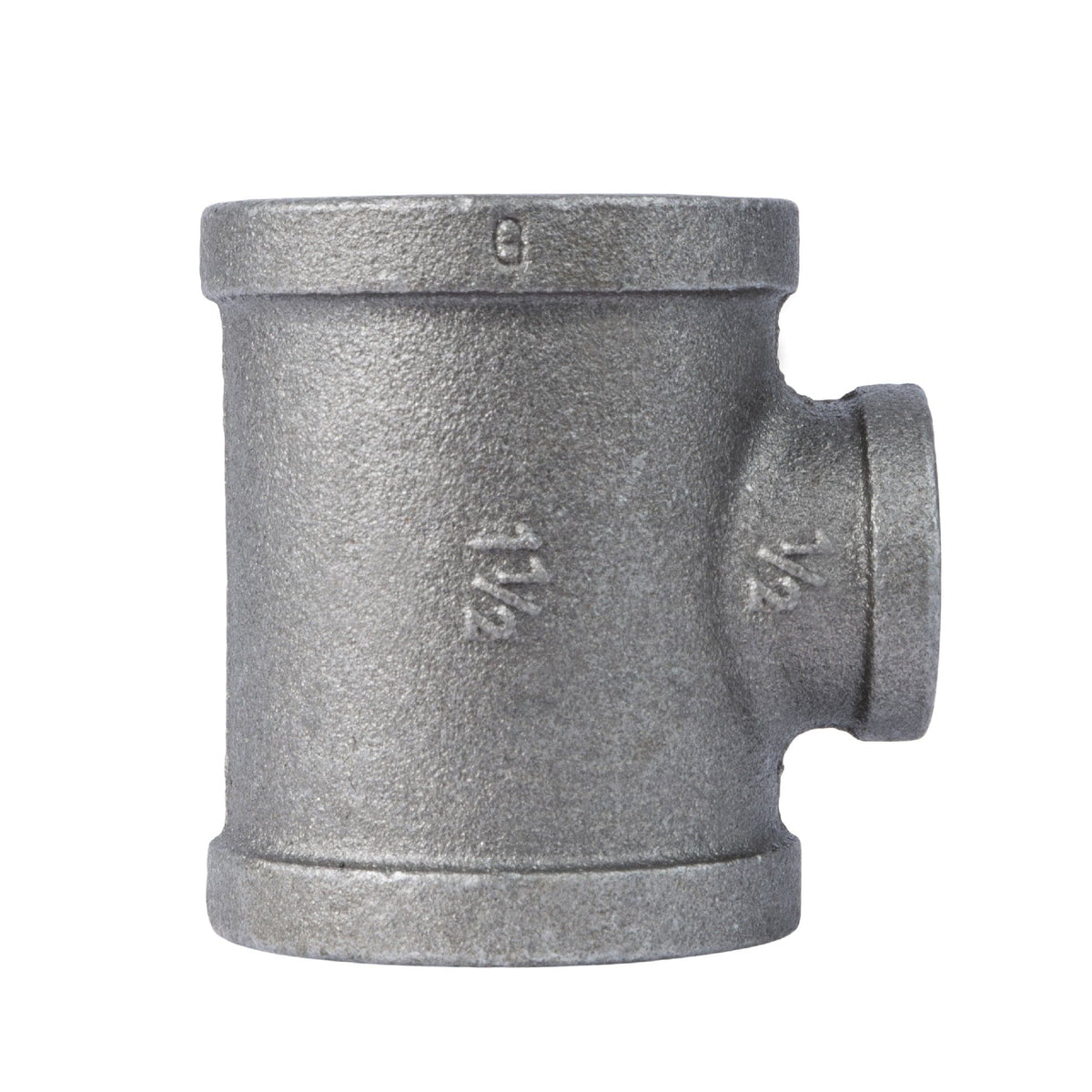 1 1/2 in. x 1 1/2 in. x 1/2 in. Black Reducing Tee — PIPE DECOR