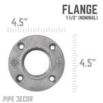 1 1/2 in. Black Floor Flange — PIPE DECOR
