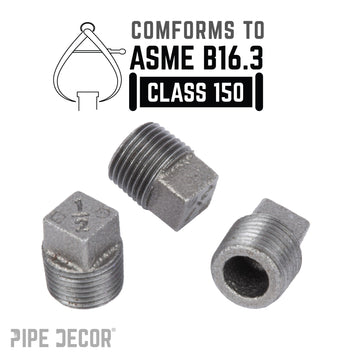 1/2 in. Black Plug — PIPE DECOR