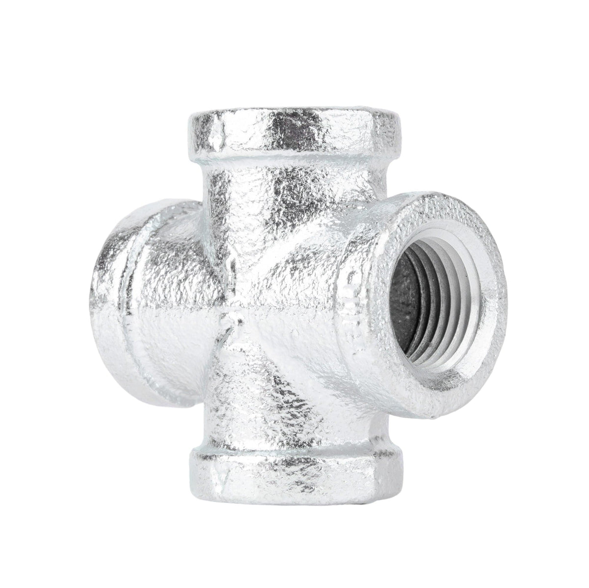 1/2 in. Galvanized Iron Cross fittings. — PIPE DECOR