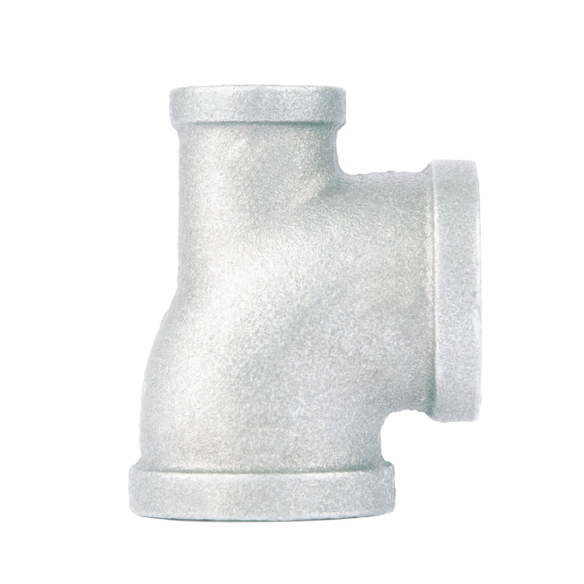 1 in. x 1/2 in. x 1 in. Galvanized Reducing Tee fittings. — PIPE DECOR