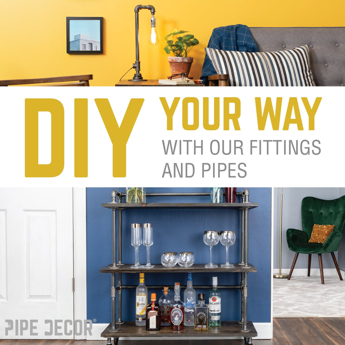 3/4 in. x 2 1/2 in. Black Pipe – PIPE DECOR