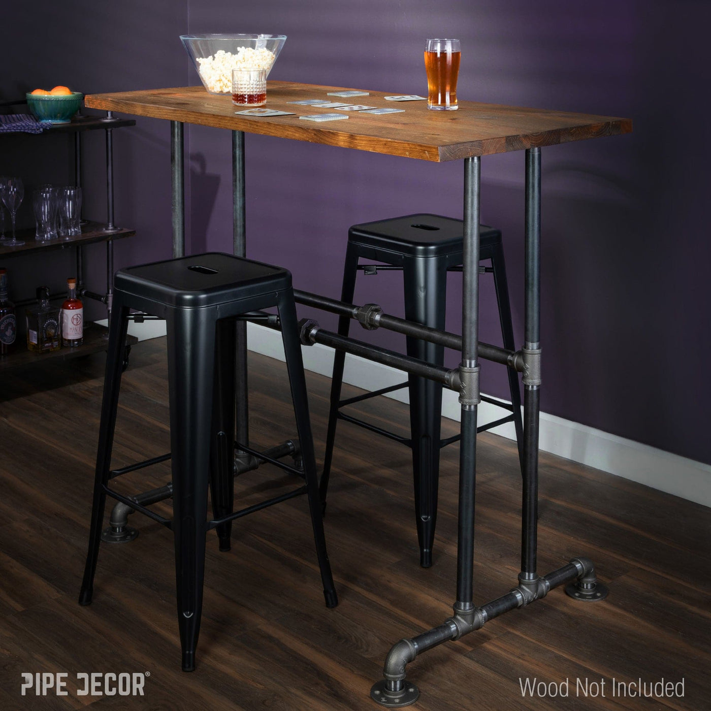 Bridge Bar Height Pipe Table Legs — PIPE DECOR