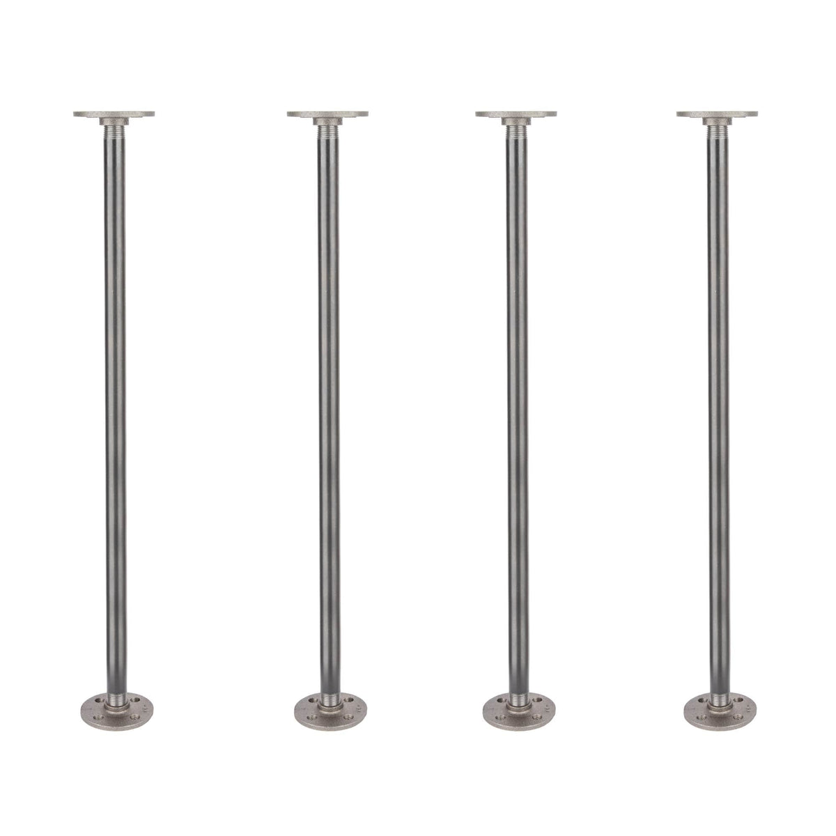 1/2 in. x 24 in. Round Flange Pipe Table Legs - 4 Pack — PIPE DECOR