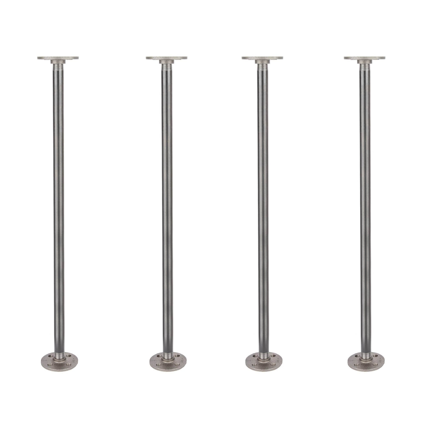1/2 in. x 24 in. Round Flange Pipe Table Legs - 4 Pack — PIPE DECOR