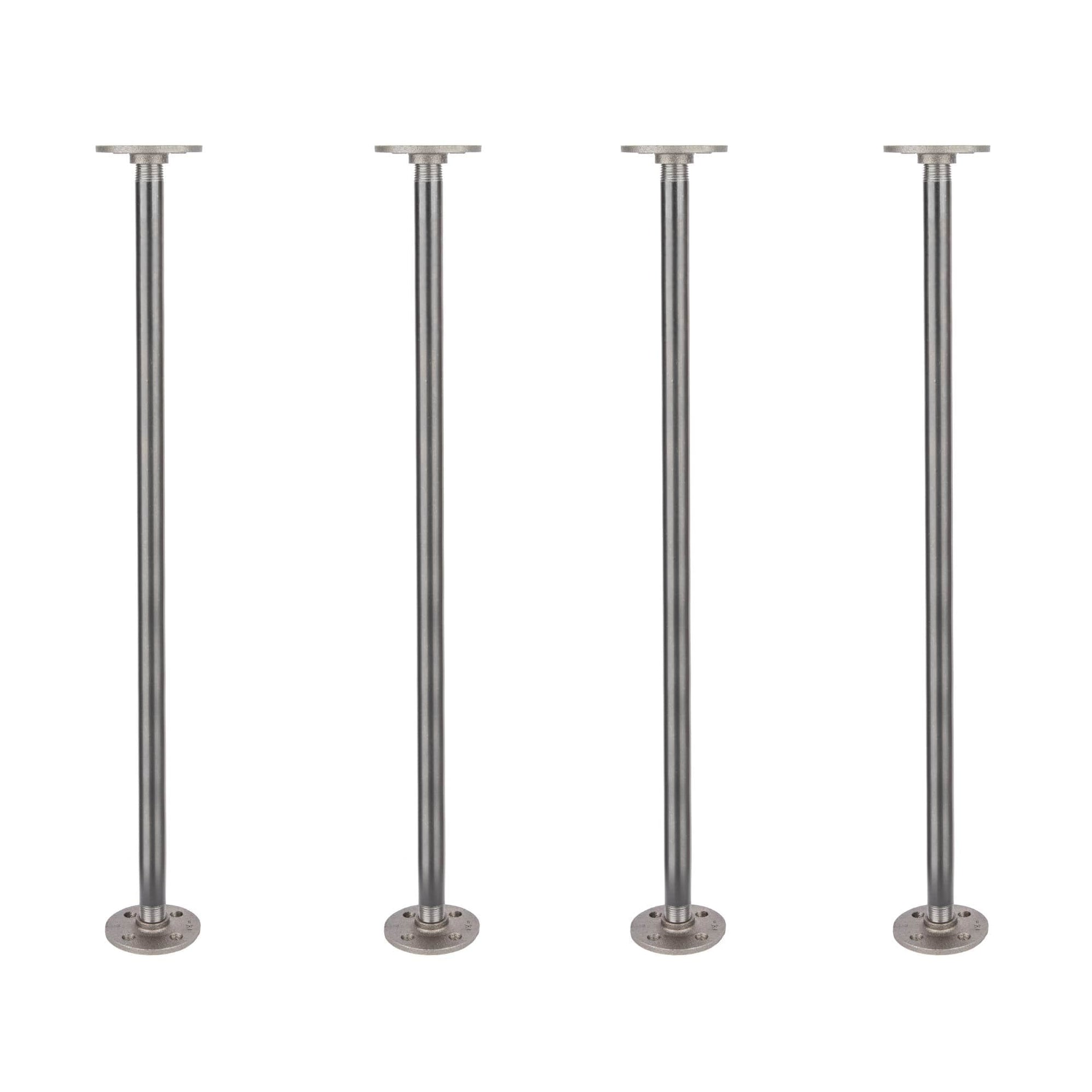 1/2 in. x 24 in. Round Flange Pipe Table Legs - 4 Pack — PIPE DECOR