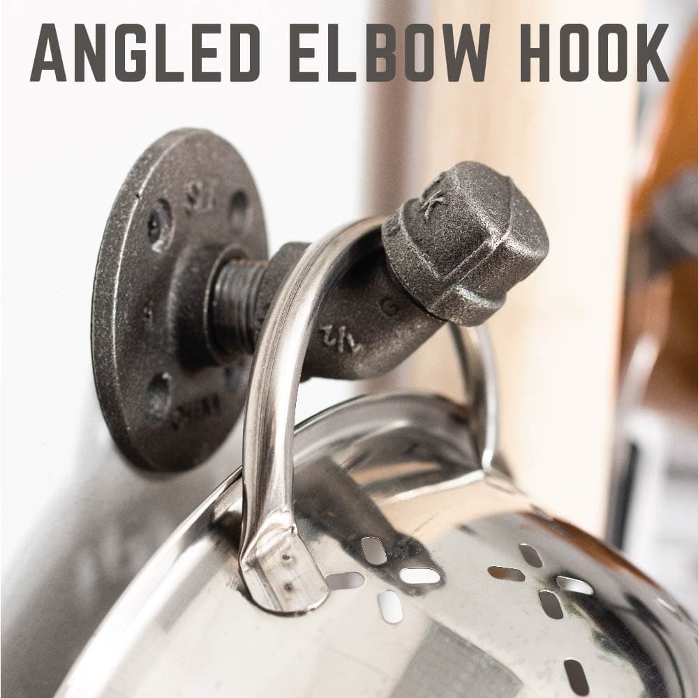 Wall Hook 4 Pack | Industrial Steel | PIPE DECOR