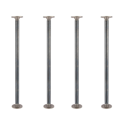 1 in. x 30 in. Round Flange Pipe Table Legs - 4 Pack — PIPE DECOR