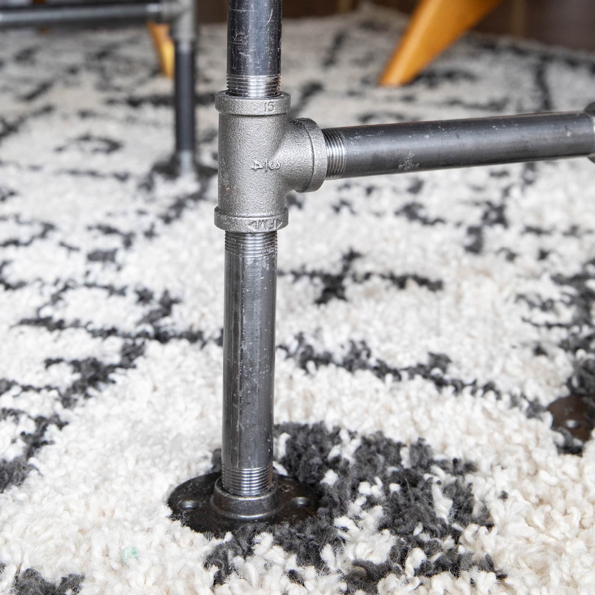 3/4 in. H Pipe Round Flange Console Table Legs-13.25 in. Wide — PIPE DECOR