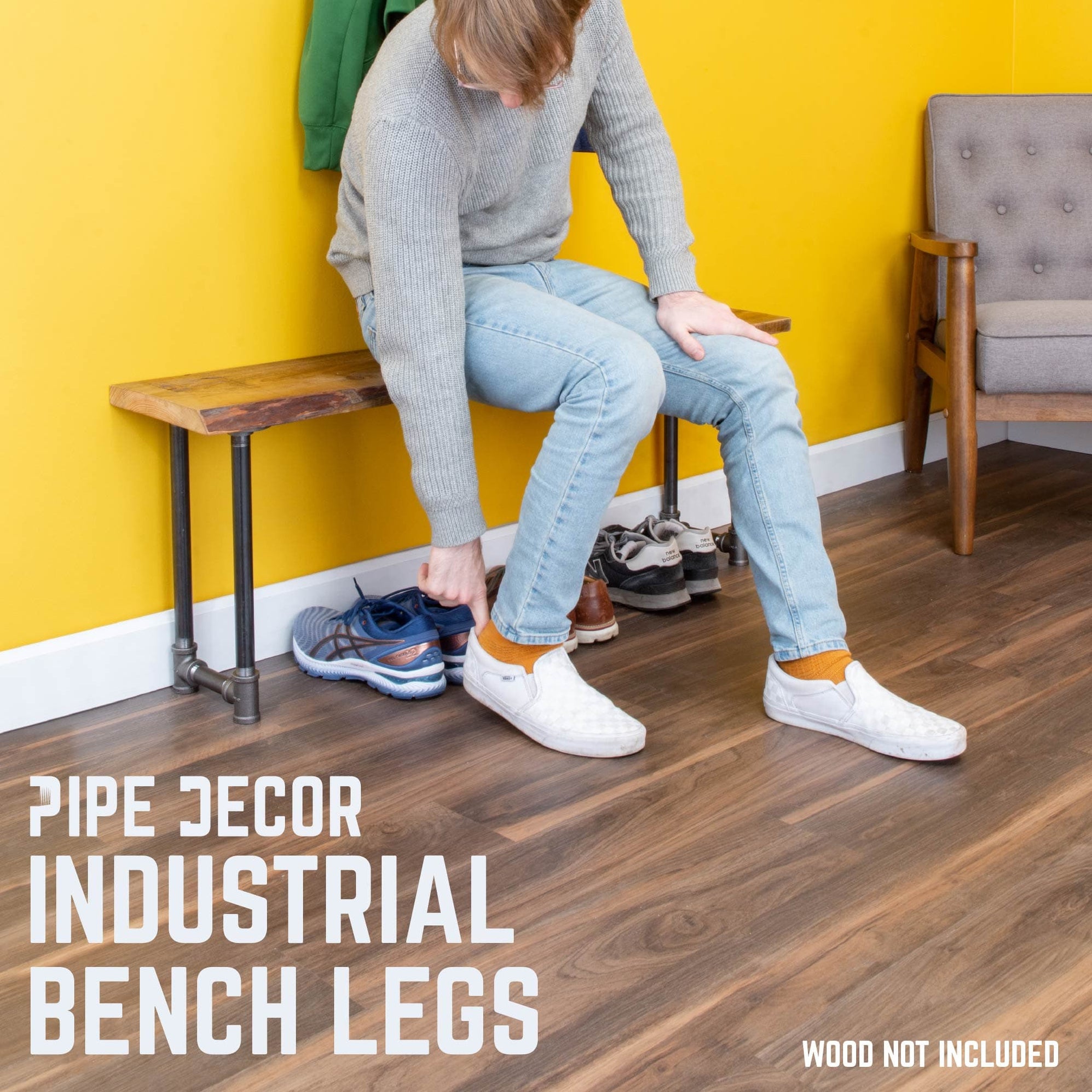 3/4 in. U Bench Leg Kit — PIPE DECOR