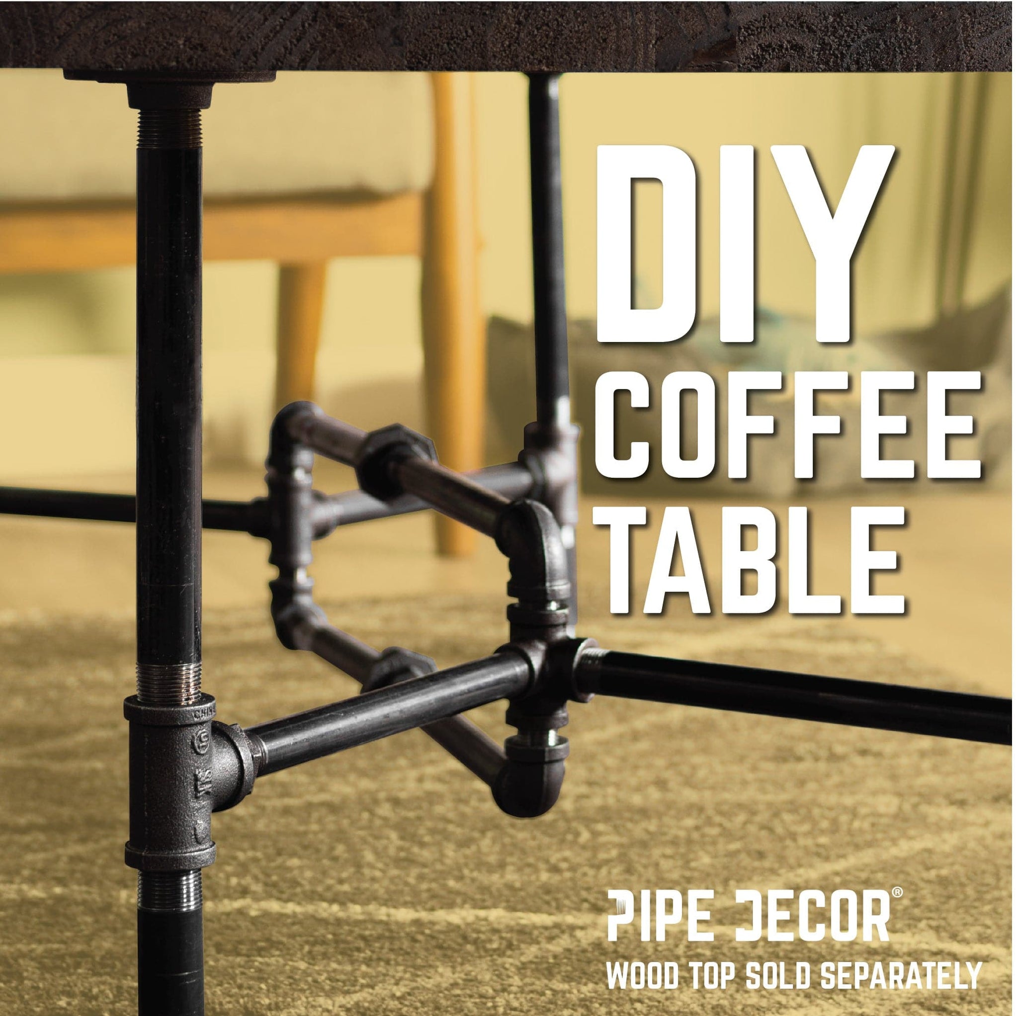 Loop Coffee Table | Industrial Steel | PIPE DECOR