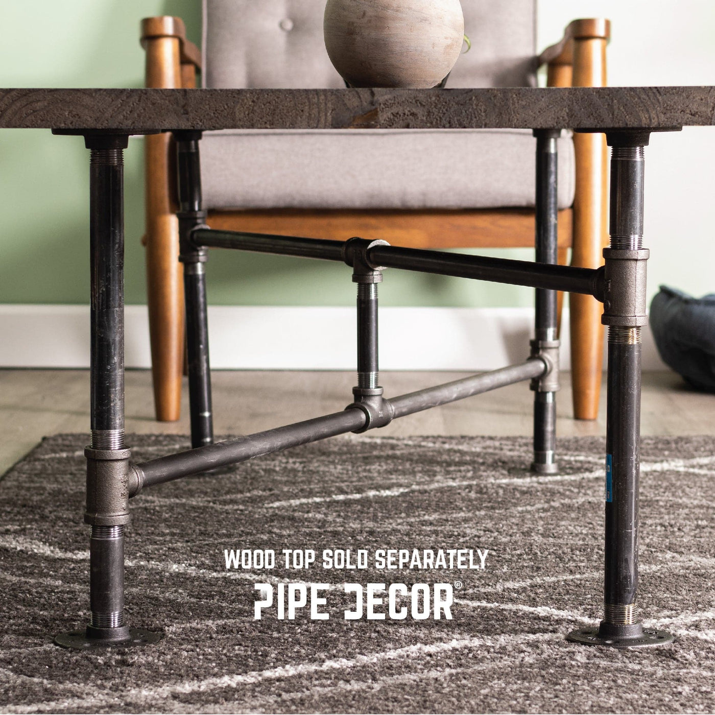Turnpike Coffee Table | Industrial Steel | PIPE DECOR
