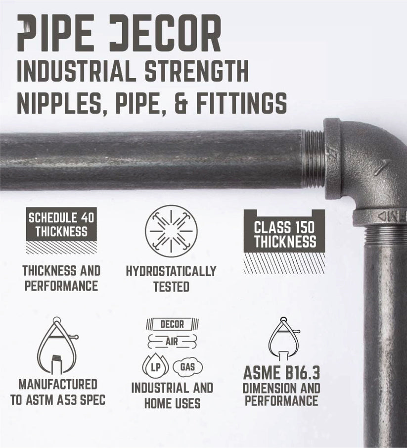 Underpass End Table | Industrial Steel | PIPE DECOR