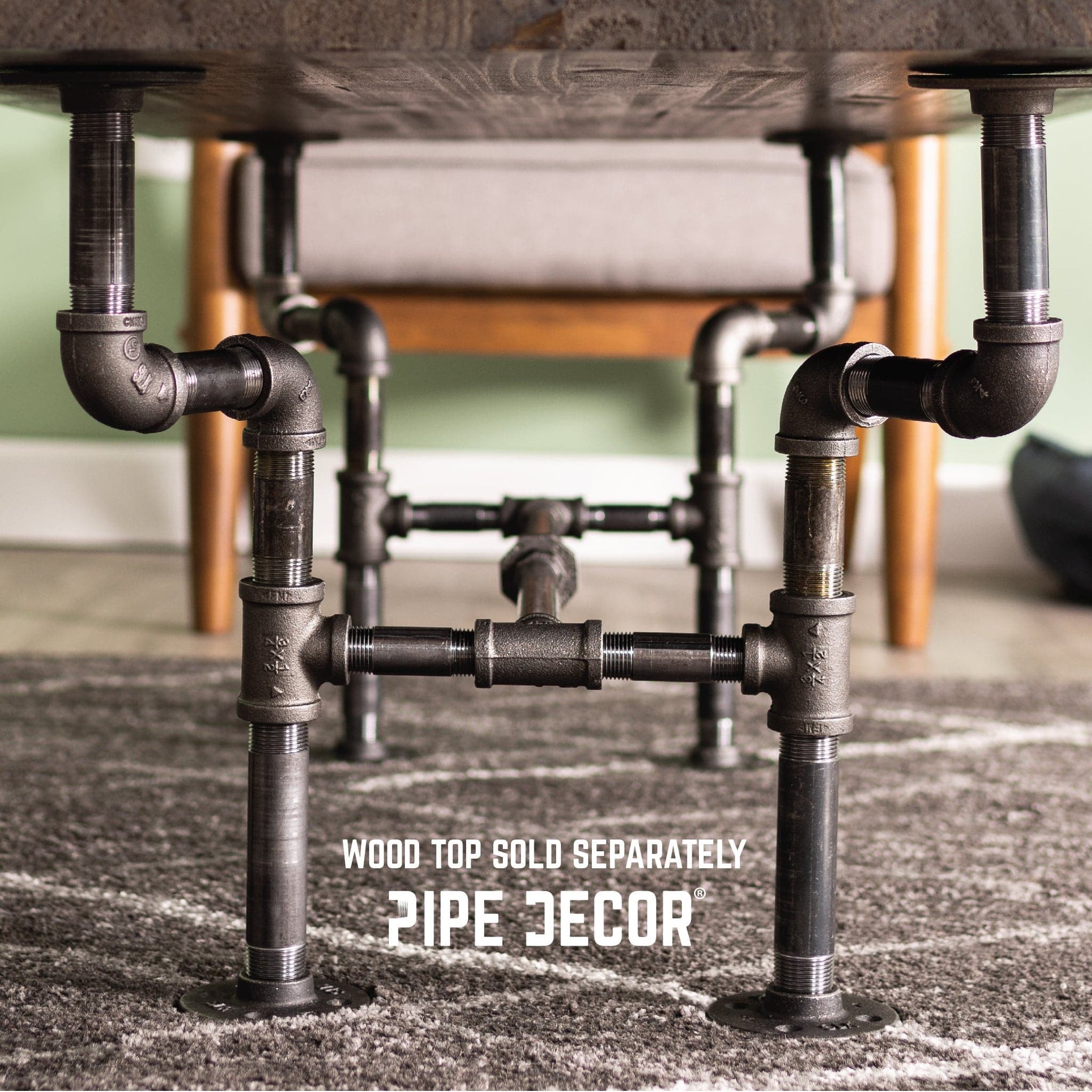 Streetlights Coffee Table | Industrial Steel | PIPE DECOR