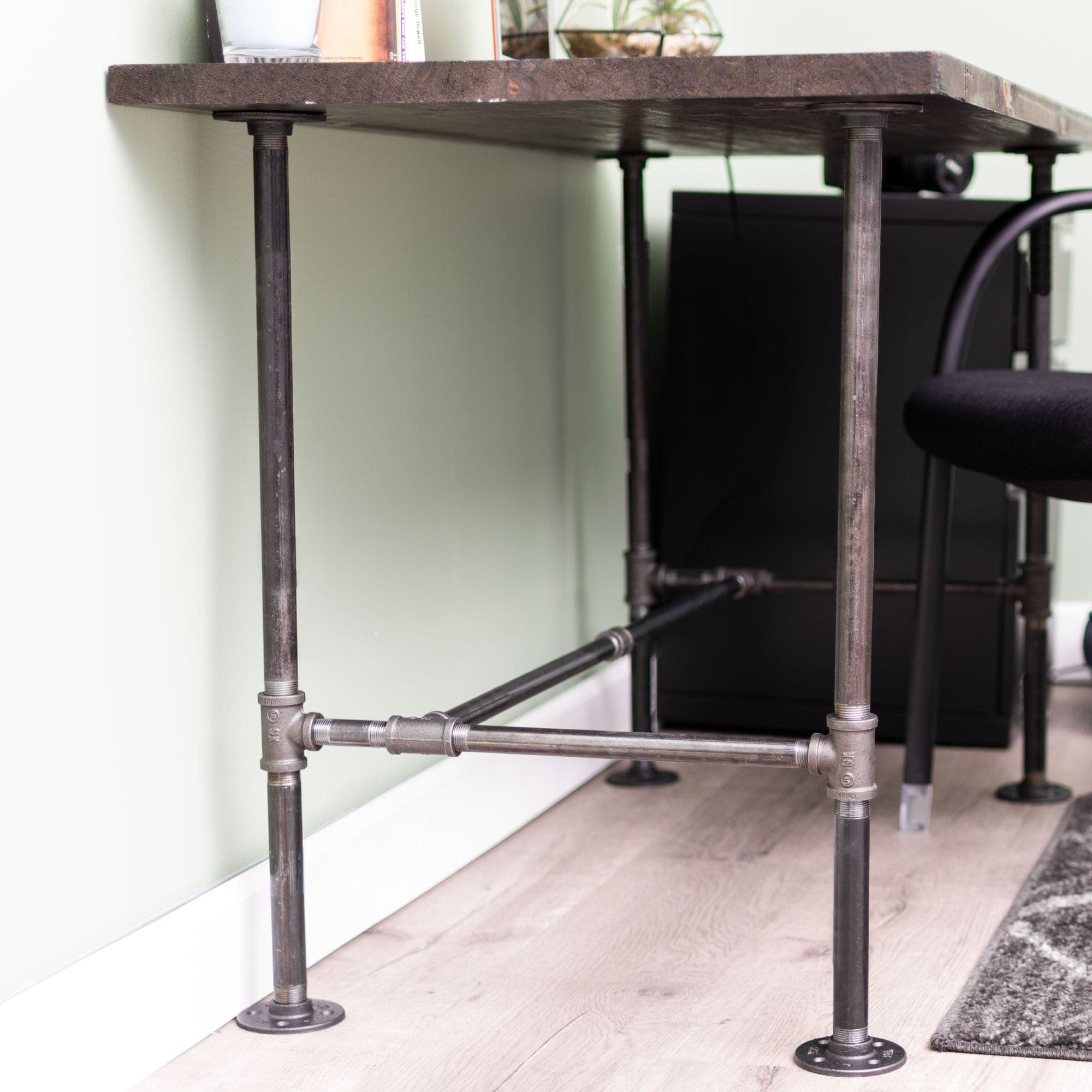 H Desk | Industrial Steel Pipe Desks | PIPE DECOR