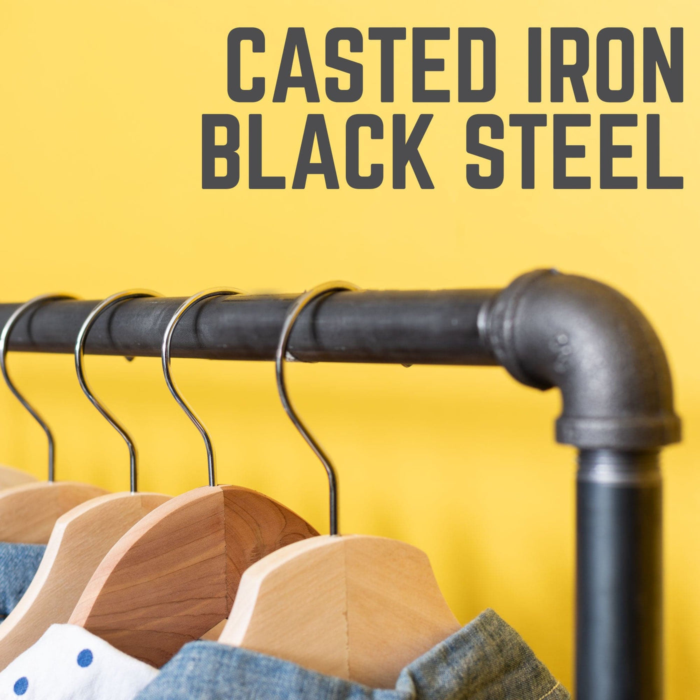 Freestanding Clothing Rack | Industrial Steel | PIPE DECOR