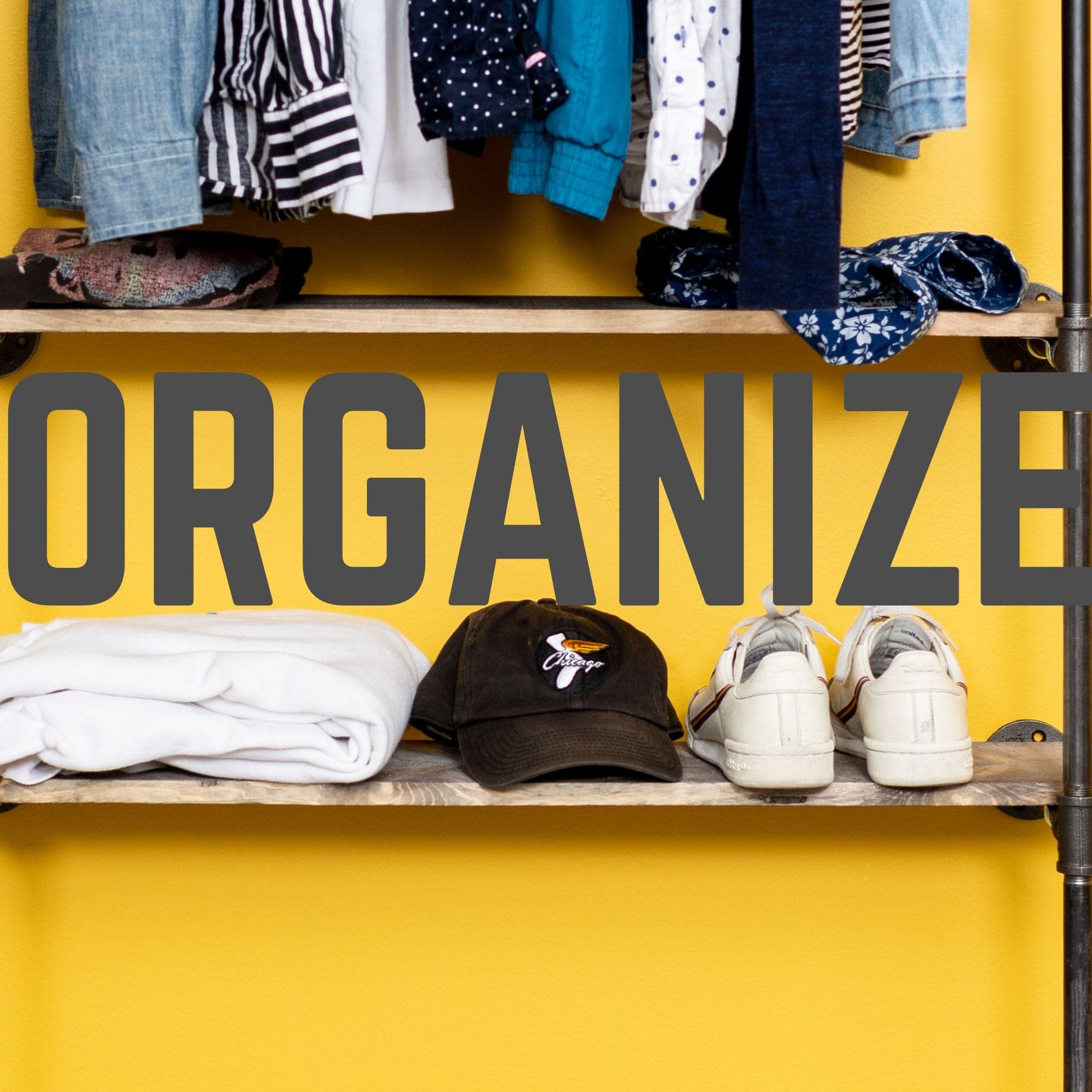 2 Shelf-Wall Mounted Clothing Rack — PIPE DECOR