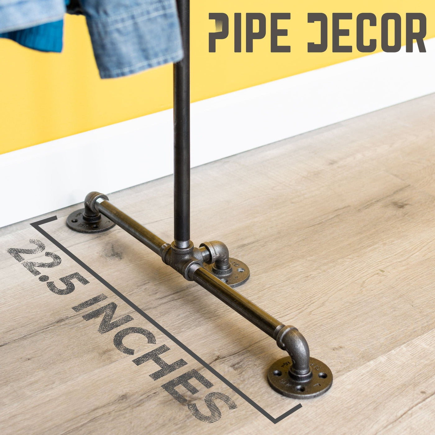 Freestanding Double Clothing Rack — PIPE DECOR