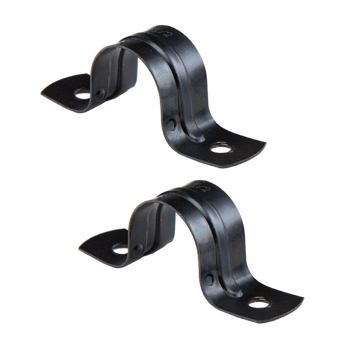 Black Steel U-shaped Pipe Straps for ½” Pipe — PIPE DECOR