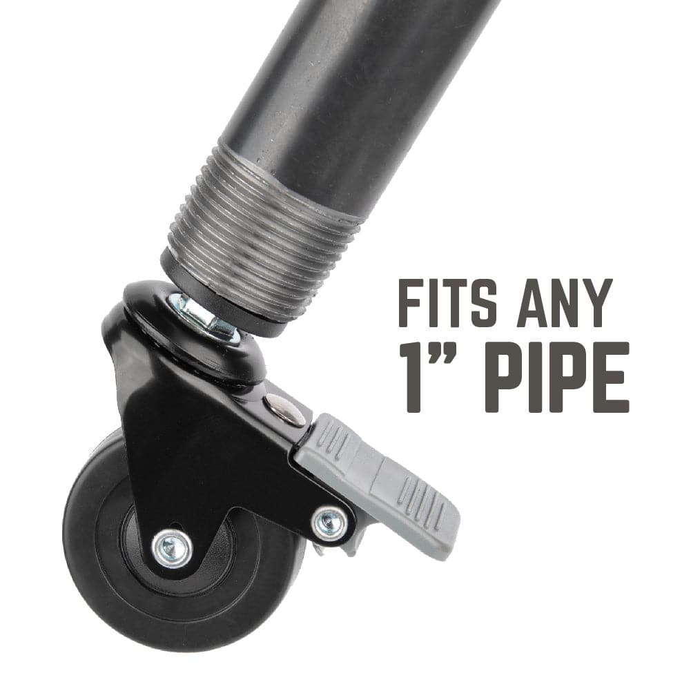 Swivel Caster Wheels for 1" Pipe (4-Pack) — PIPE DECOR