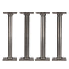1 in. x 12 in. Square Flange Pipe Table Legs - 4 Pack — PIPE DECOR