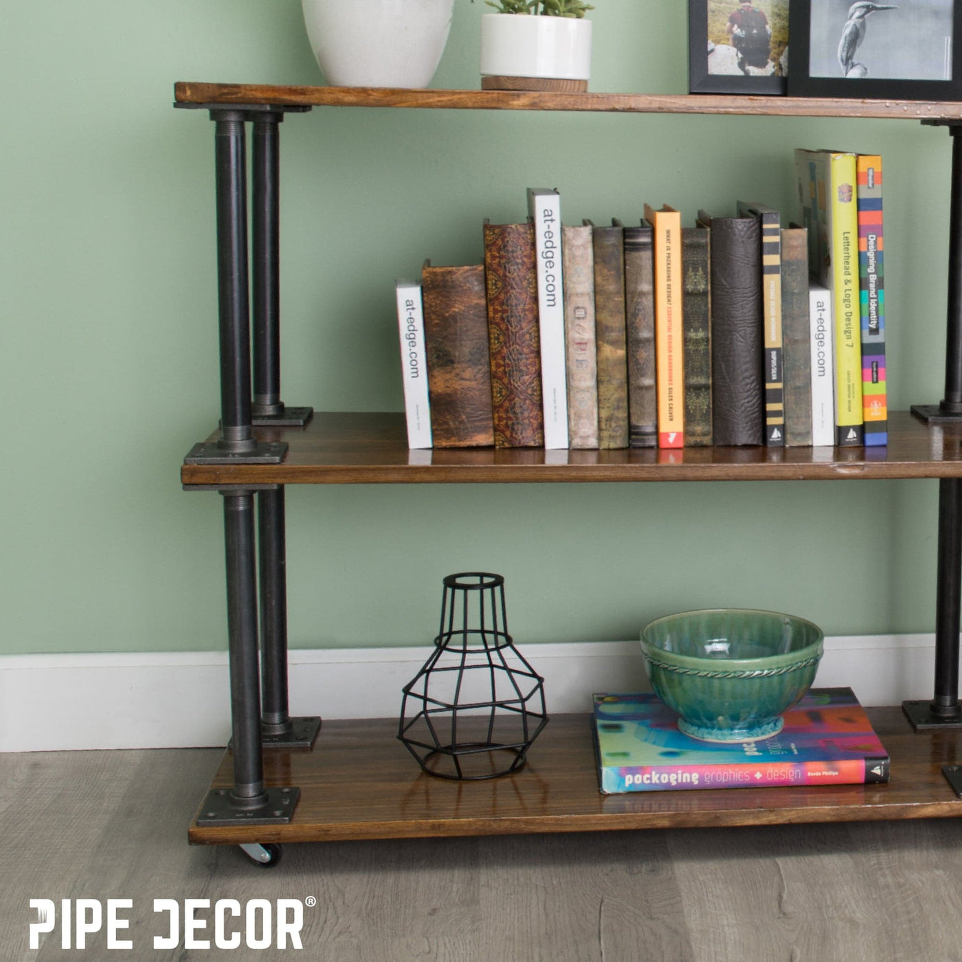 3/4 in. x 24 in. Square Flange Pipe Table Legs - 4 Pack — PIPE DECOR