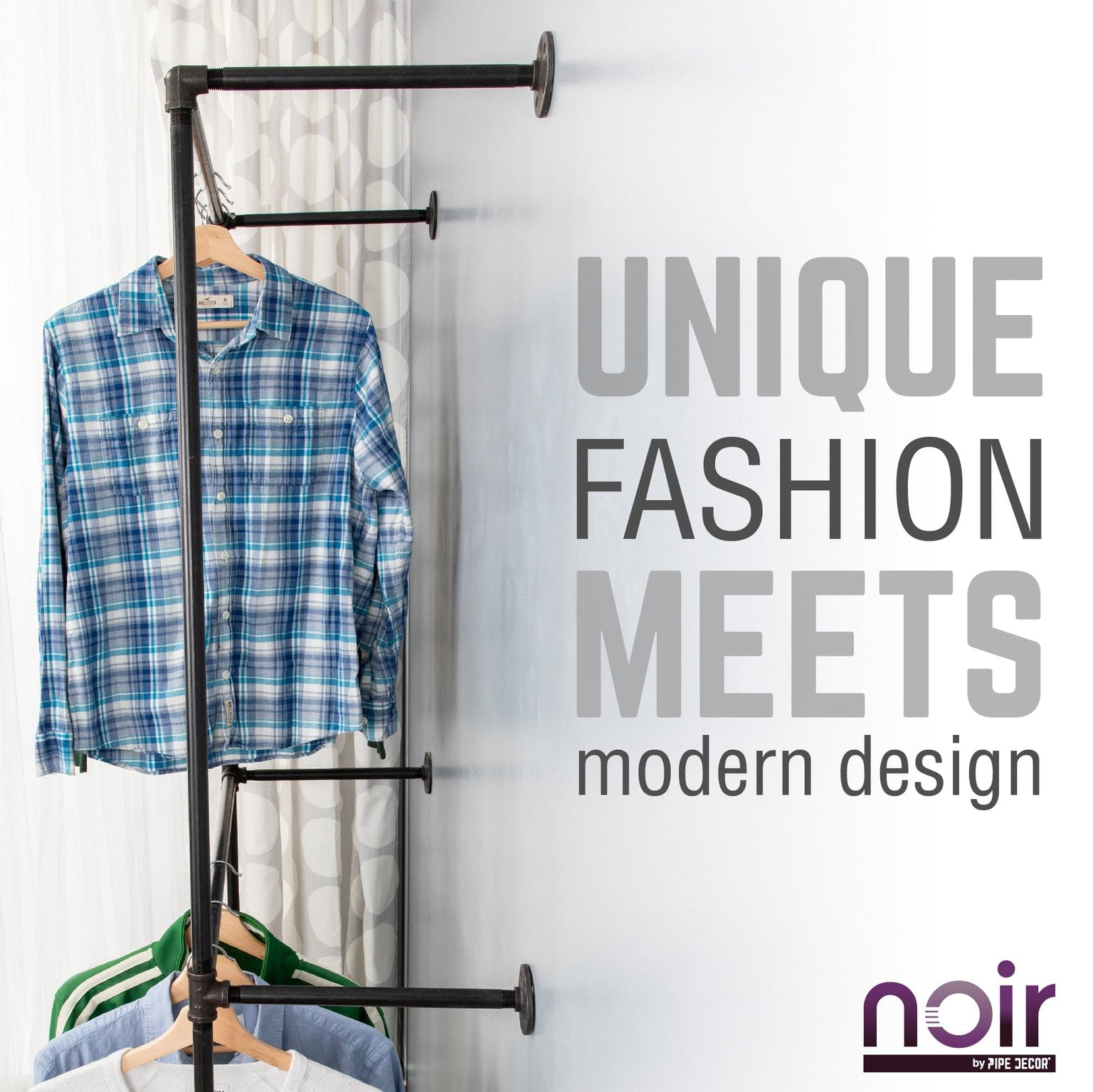 Industrial Pipe Closet System | DIY Custom Closets | Pipe Decor — PIPE ...